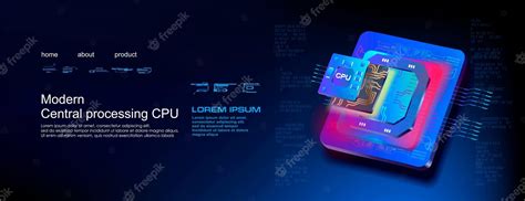 Premium Vector Modern Cpu Processor Quantum Microchip Computer Processor Futuristic