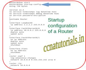 Running And Startup Configuration Of A Cisco Router CCNA TUTORIALS