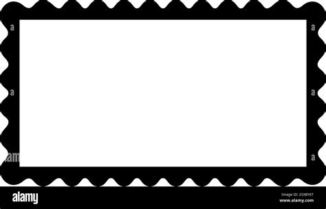 Rectangle Frame With Scalloped Edges Rectangular Shape With Wavy