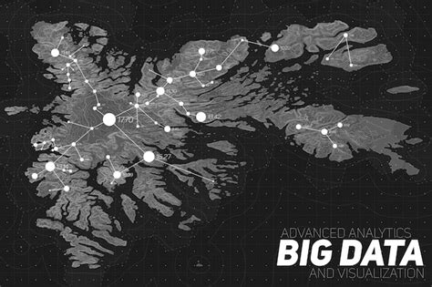Free Vector Terrain Big Data Visualization