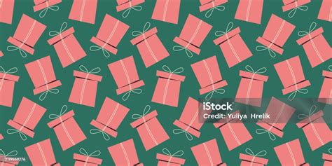 생일 선물 상자 복고풍 스타일의 벡터 패턴입니다 활을 가진 선물이 있는 완벽 한 배경 인사말 카드 초대장 포스터 일러스트레이션 계절에 대한 스톡 벡터 아트 및 기타 이미지