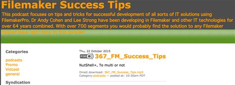 Filemaker Success Tips 367 Filemakerprogurus