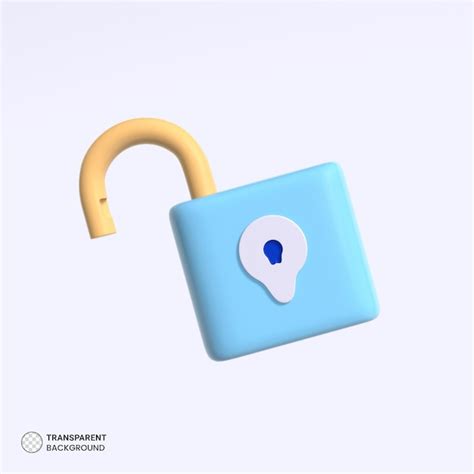 Premium Psd Padlock And Key Icon Isolated 3d Render Illustration