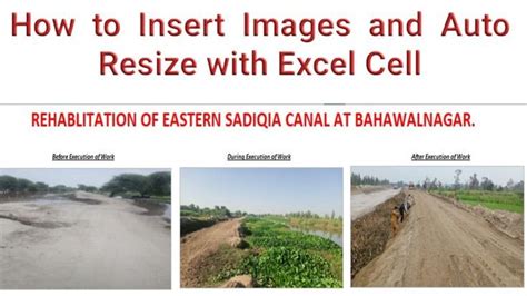 how to insert and auto resize images in excel cells