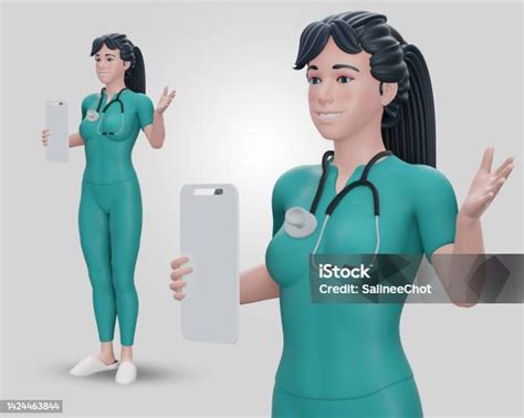 3d 행복한 의사 여성 만화 캐릭터는 빈 종이로 클립 보드를 보여줍니다 3차원 인쇄에 대한 스톡 사진 및 기타 이미지 3차원 인쇄 가공의 인물 건강 진단 Istock