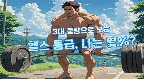3대 운동 중량표로 알아보는 나의 헬스 등급