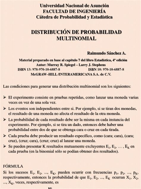 Distribución Multinomial Pdf Probabilidad Science Distribución Multinomial Pdf Probabilidad Science