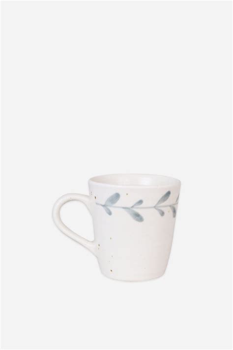 Viola Leaf Stoneware Mug Domestic Science Home
