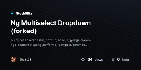 Ng Multiselect Dropdown Forked Stackblitz