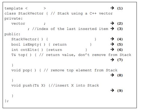 Solved Complete The Below C Code For Vector Based Stack Chegg