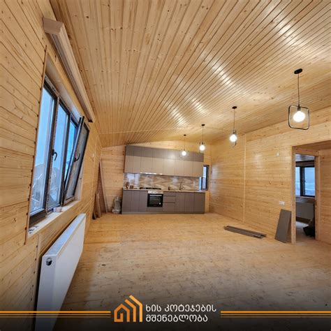 ხის კოტეჯების მშენებლობა Baruli Ge ხის სახლები