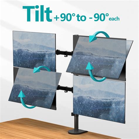 Getuscart Mount Pro Quad Monitor Stand 4 Monitor Mount For 13 To 27