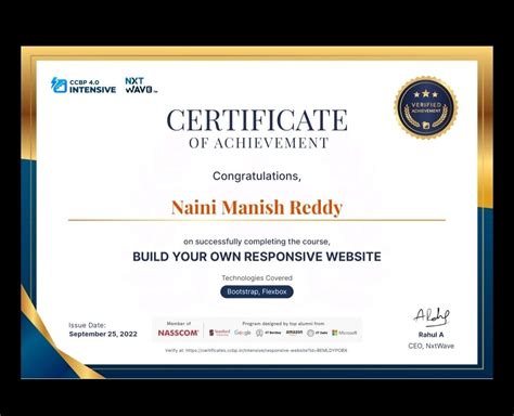 Manish Reddy Naini On Linkedin Ccbp Nxtwave Rahulattuluri