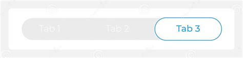 Chosen Third Tab In Menu Bar Ui Element Template Stock Vector