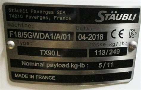 Staubli Unimation Tx90 L Robot Arm System W Cs8c Tx90 L Controller And Etech Surplus