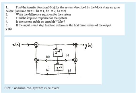 1 Find The Transfer Function H Z For The StudyX