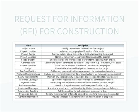 Free Information Request Templates For Google Sheets And Microsoft Excel Slidesdocs