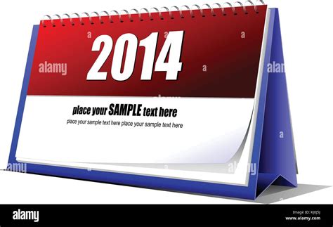 Vector Illustration Of Desk Calendar 2014 Year Stock Vector Image