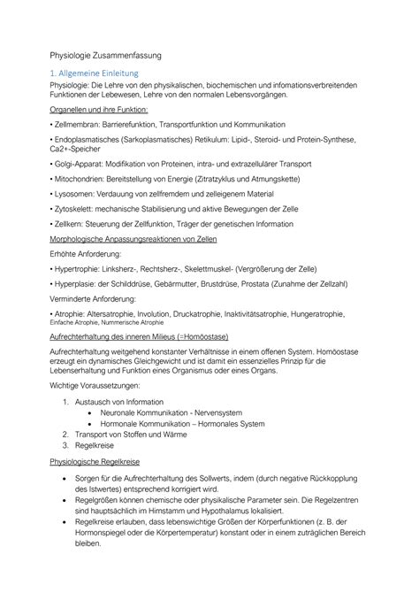 Physiologiezusammenfassung Warning Tt Undefined Function 32
