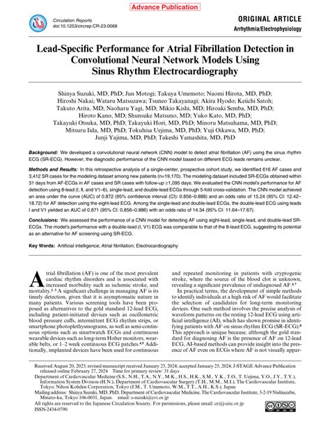 pdf lead specific performance for atrial fibrillation detection in