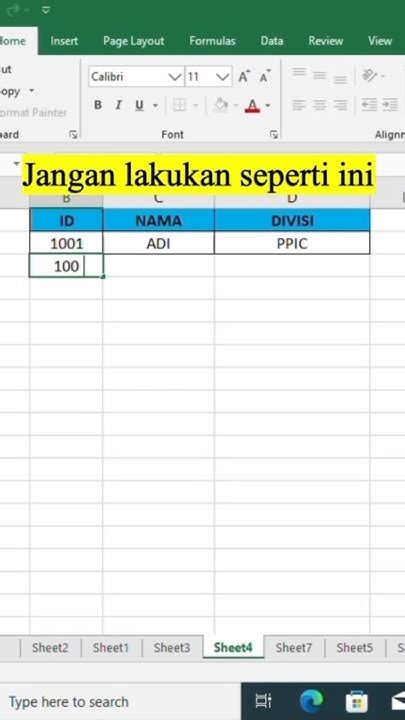 Cara Cepat Input Data Di Excel Excel Exceltips Exceltutorial Tutorial Shorts Youtube