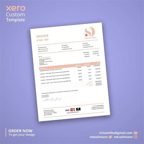Xero Custom Invoice Template Artofit