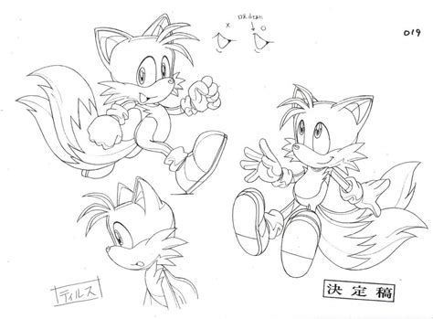 Sonic X Model Sheets Miles Tails Prower