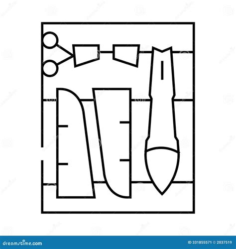 Aircraft Assembly Line Icon Vector Illustration Stock Illustration