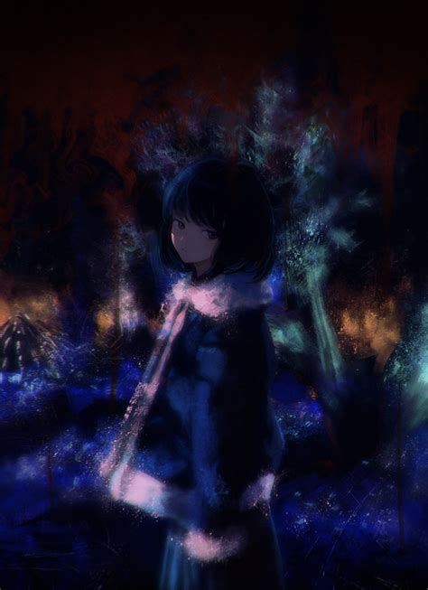 Safebooru 1girl 7ife Absurdres Black Hair Blue Jacket Closed Mouth