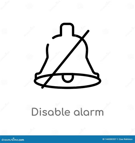 Outline Disable Vector Icon Isolated Black Simple Line Element