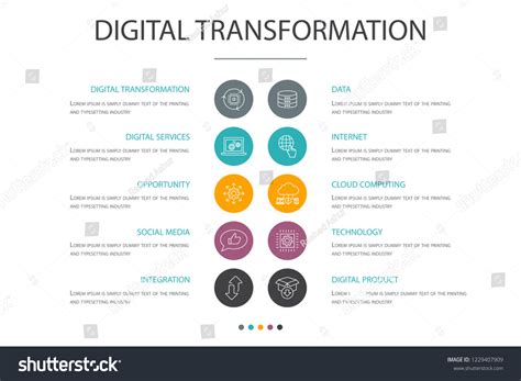 Digital Transformation Presentation Template Cover Layout Stock Vector Royalty Free 1229407909