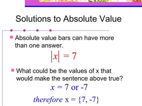 Absolute Value Equations PPT