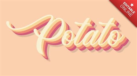 Potato Script D Text Effect Generator