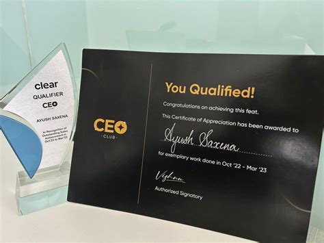 Aayush Saxena On Linkedin Thank You Clear For The Recognition And