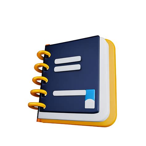 Diary 3d Rendering Icon Illustration 30339787 Png