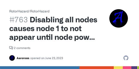 Disabling All Nodes Causes Node To Not Appear Until Node Power Is Cycled Issue