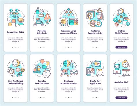 Premium Vector Artificial Intelligence Onboarding Mobile App Screen Set