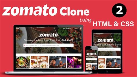Zomato Clone Using Html And Css Part 2 Food Delivery Site Developer Dude Web Development