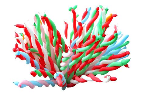 Пук цветастого вытянутого воздушного шара Стоковое Изображение изображение насчитывающей