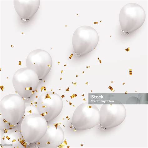 헬륨 풍선 축제 배경입니다 생일 포스터 배너 해피 기념일을 축하합니다 풍선에 대한 스톡 벡터 아트 및 기타 이미지 풍선