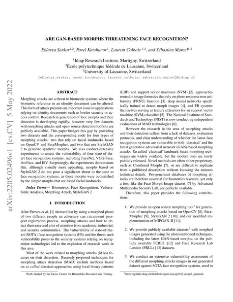 Pdf Are Gan Based Morphs Threatening Face Recognition