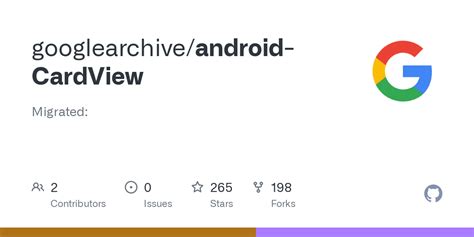 GitHub Googlearchive Android CardView Migrated