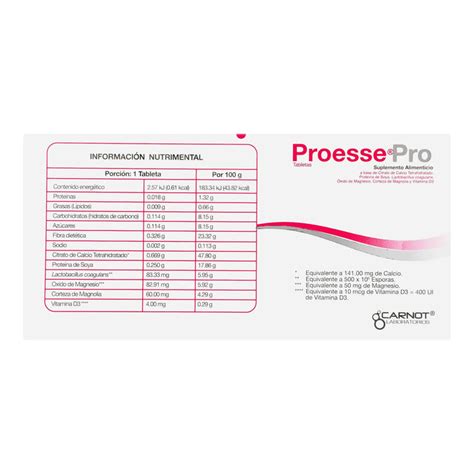 Proesse Pro 1400mg Con 30 Tabletas Suplemento Alimenticio — Wecare Pharma