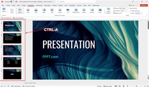 How To Apply Transition To All Slides In A Powerpoint Presentation