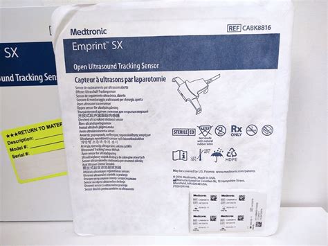New Medtronic Cabk8816 Emprint Sx Open Ultrasound Tracking Sensor Expired 2024 02 Disposables