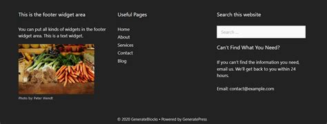 Footer Widget Areas In Generatepress Pressuser