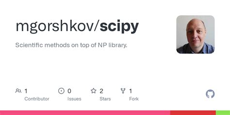 Github Mgorshkovscipy Scientific Methods On Top Of Np Library
