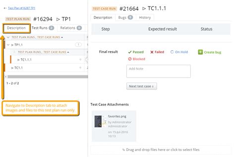 How To Attach Files And Images To Test Runs Targetprocess Enterprise Agility Solution