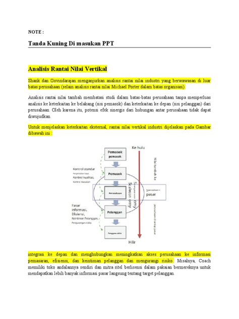 Vertical Value Chain Analysis Pdf