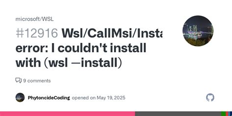 wsl callmsi install regdb e classnotreg error i couldn t install with wsl install · issue